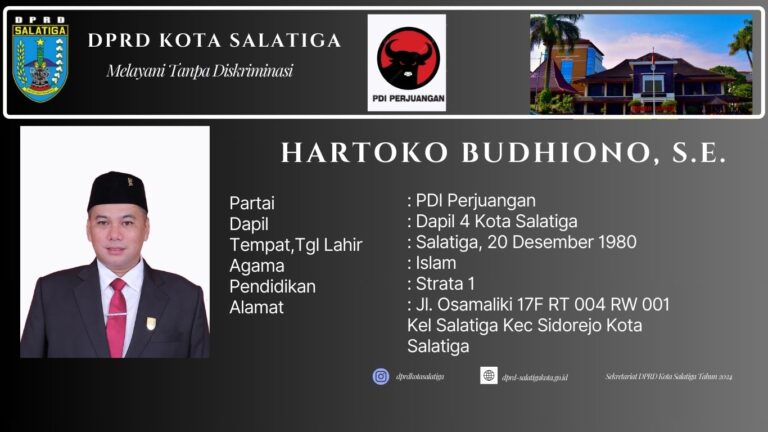 HARTOKO BUDHIONO,SE – DPRD Kota Salatiga